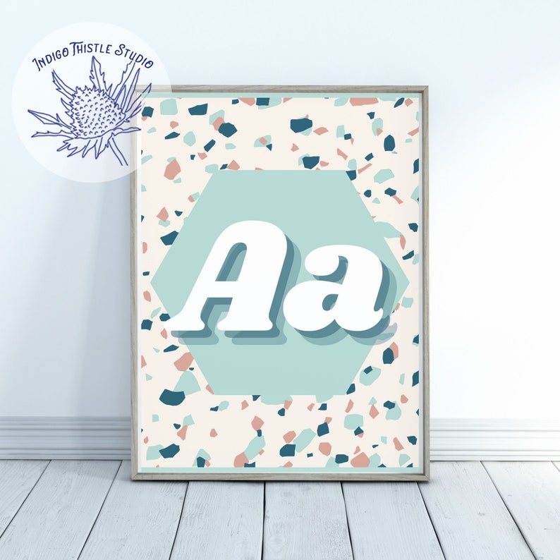Classroom Alphabet Posters Printable PDF Modern and - Etsy