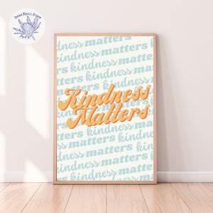 Groovy Theme Kindness Classroom Posters, Smiley Inspirational ...