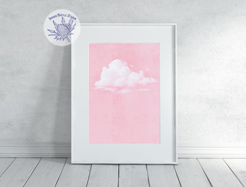 Cloud Print White Cloud Wall Art Abstract Art Print - Etsy