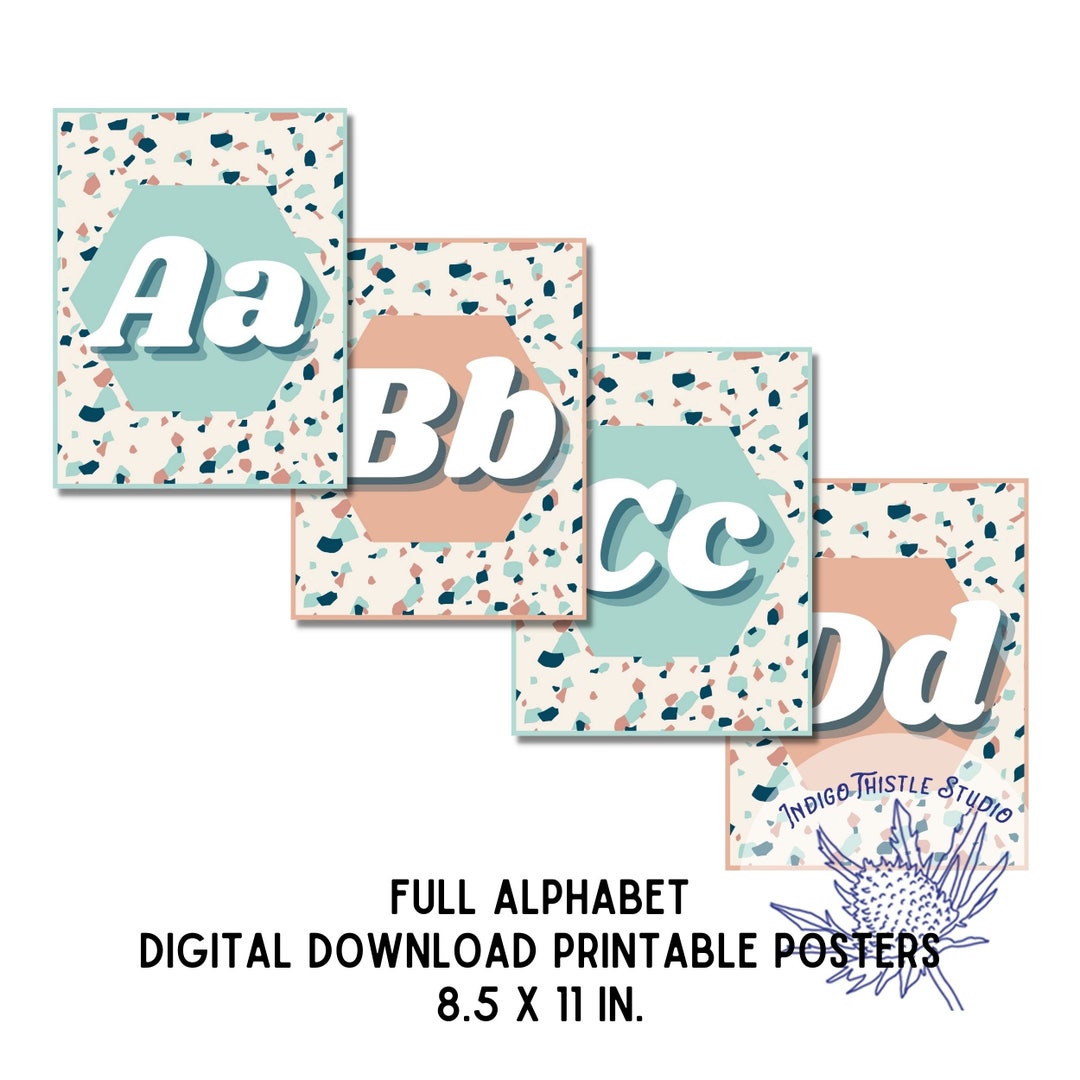 Classroom Alphabet Posters | Printable PDF | Modern and Neutral ...