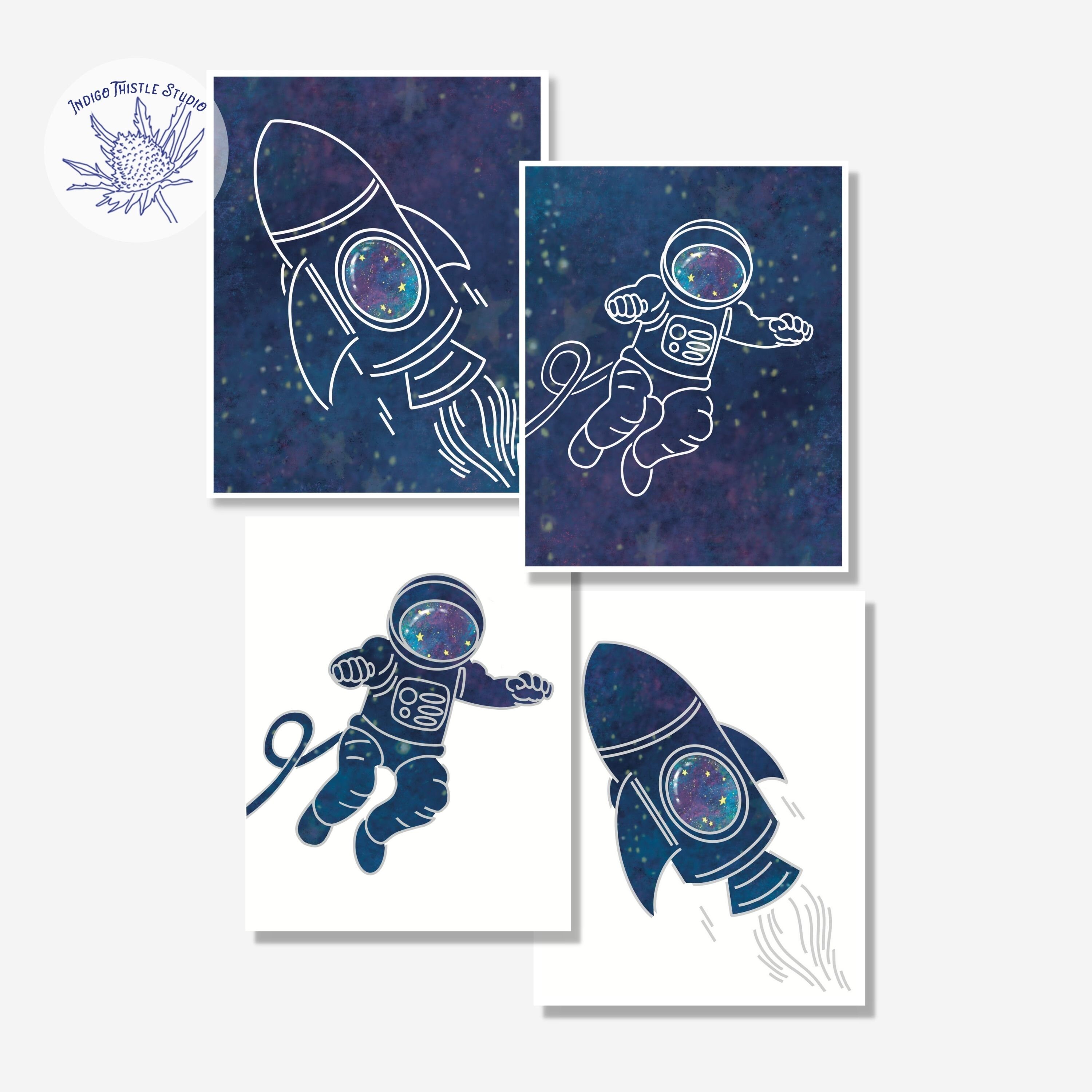 Astronaut Nursery Printable Set, Counts the Stars Verse, Space Prints ...