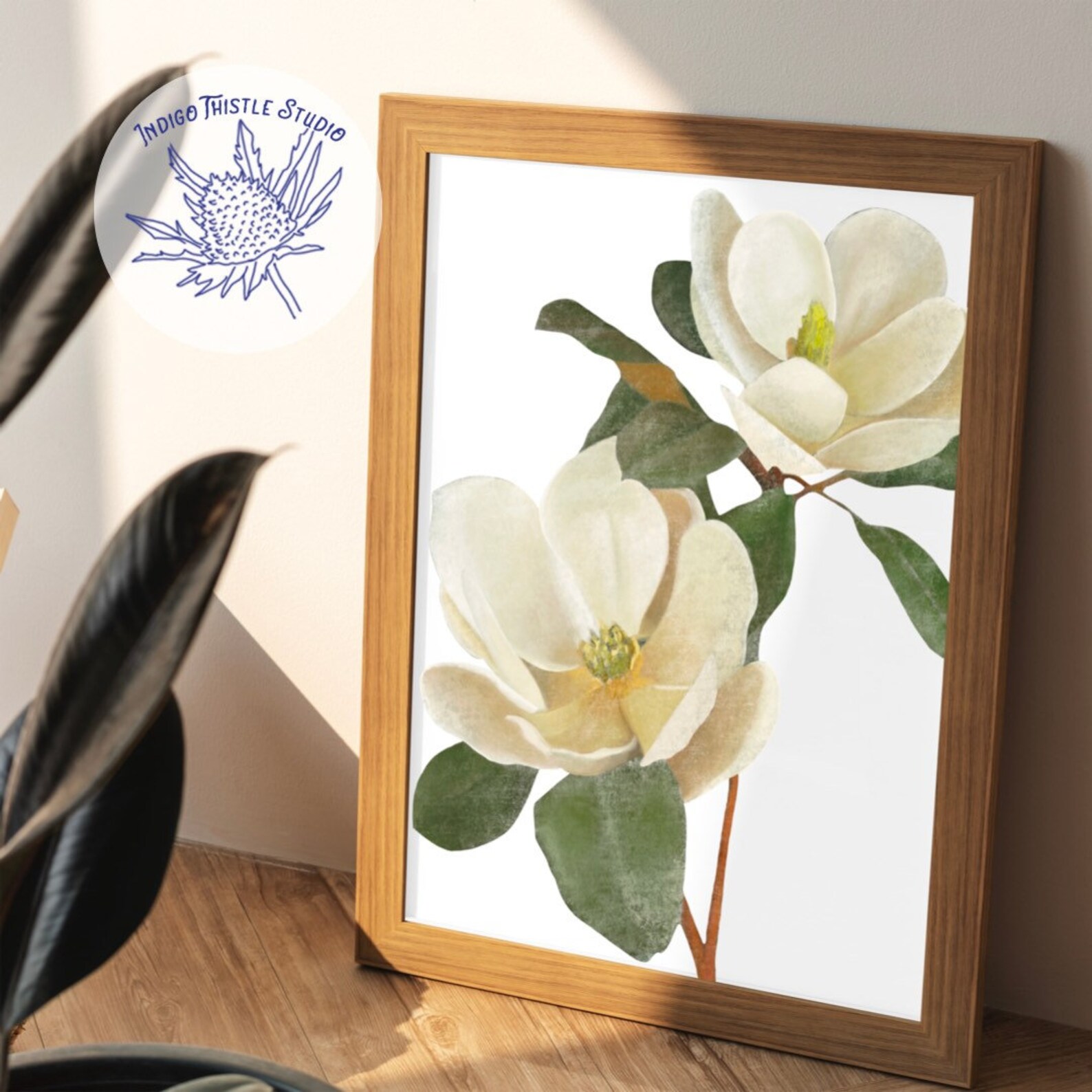 Magnolia Floral Prints Botanical Print Set Floral Prints - Etsy