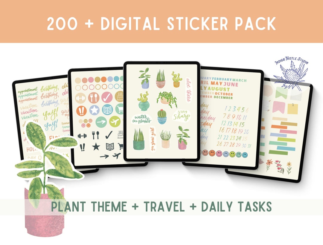 Digital Sticker Pack, Digital Planner Stickers, Goodnotes Stickers ...