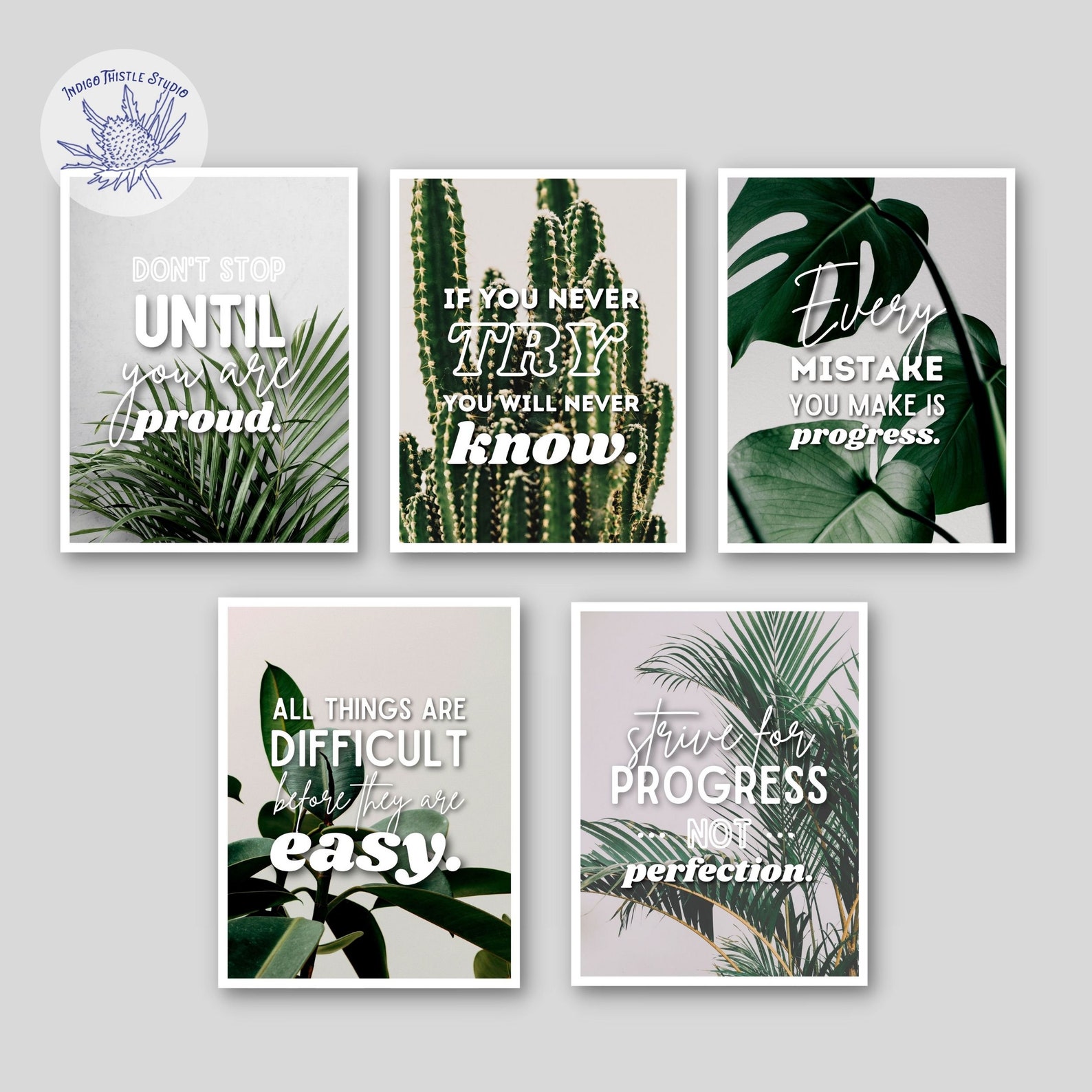 Neutral Plants Growth Mindset Posters Motivational Classroom - Etsy