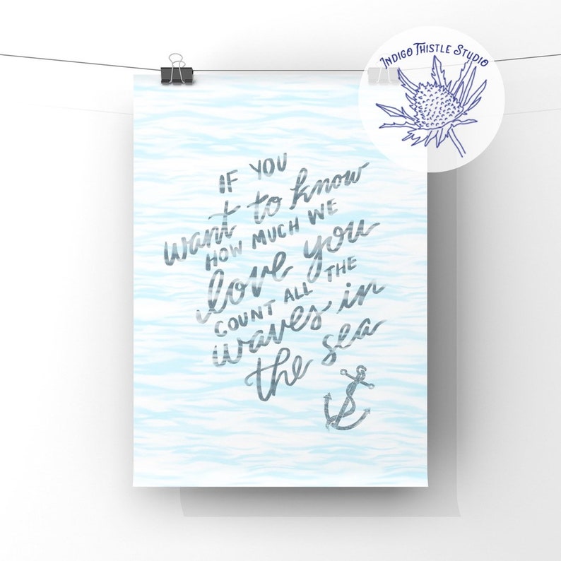 Nautical Nursery Art Baby Quotes Prints Ocean Nursery Decor | Etsy