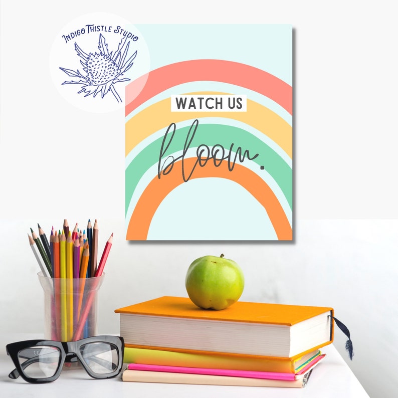 Groovy Classroom Decor, Growth Mindset Classroom Posters, Inspirational ...