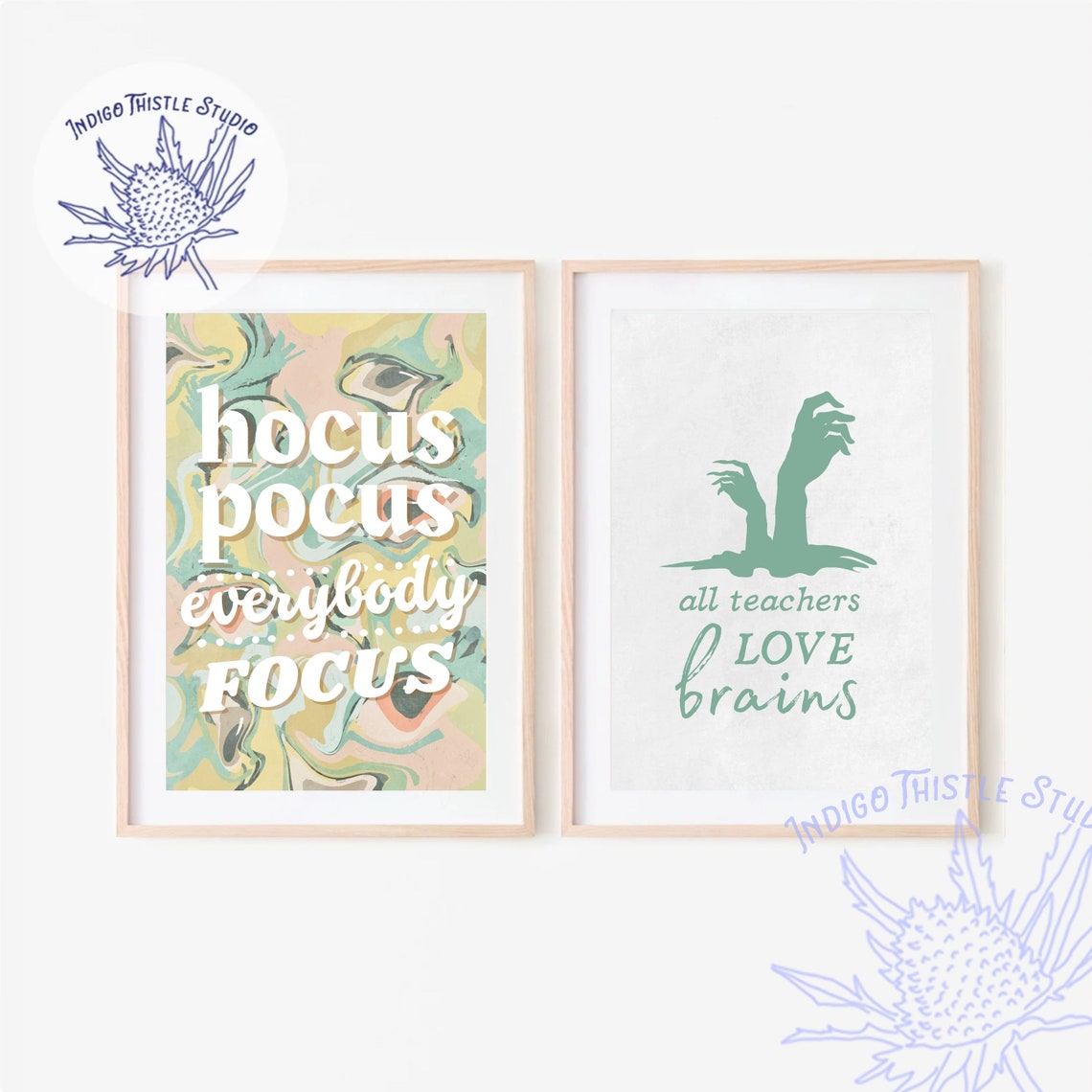 Halloween Classroom Poster Set Set of 5 Halloween Gallery - Etsy