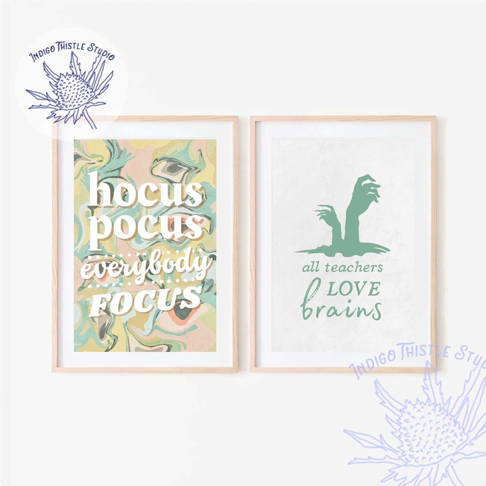 Halloween Classroom Poster Set, Set of 5, Halloween Gallery Wall ...