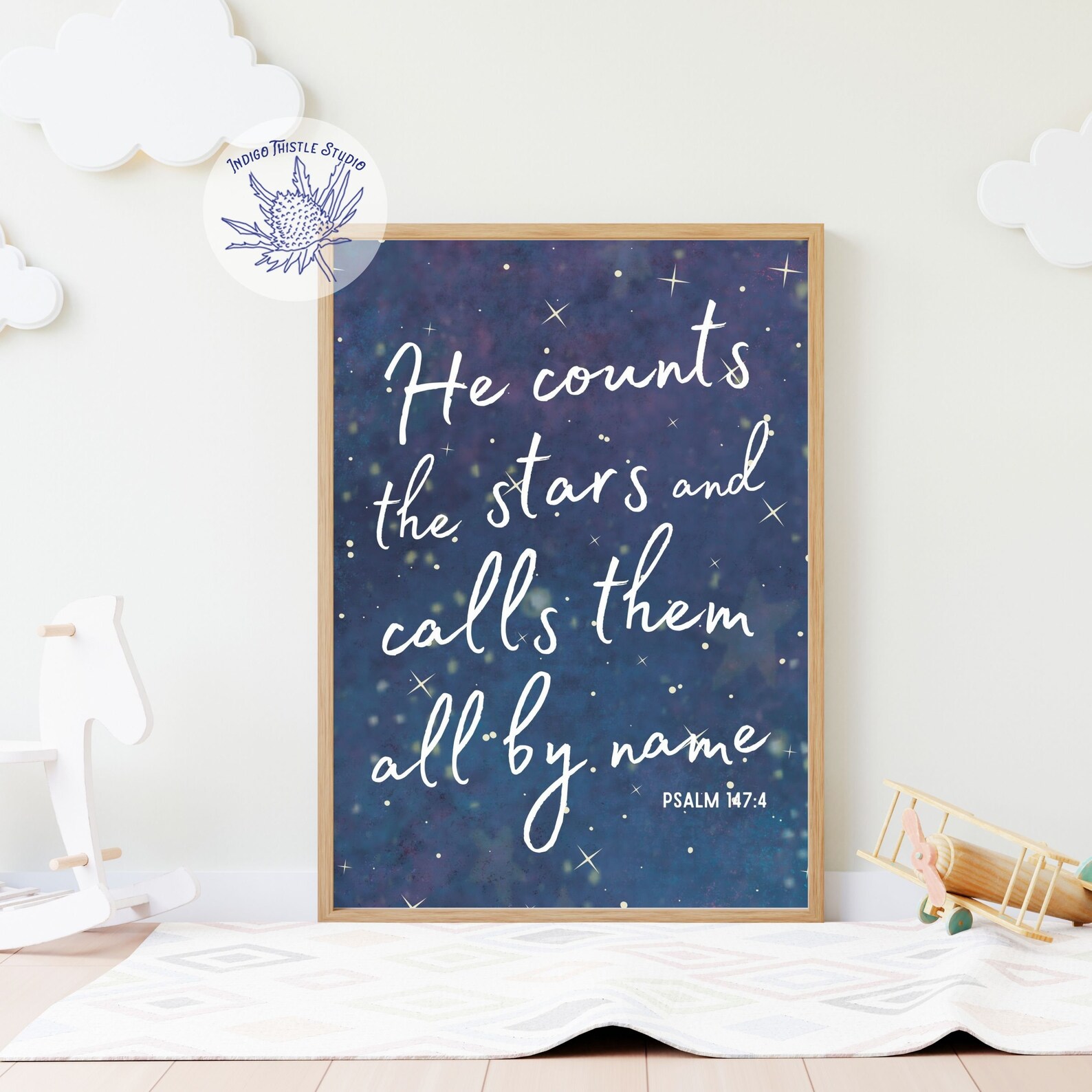 Astronaut Nursery Printable Set Counts the Stars Verse Space - Etsy