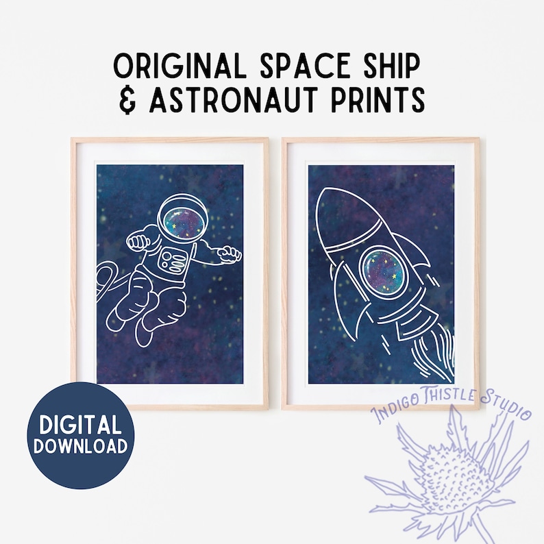 Astronaut Nursery Printable Set, Counts the Stars Verse, Space Prints ...
