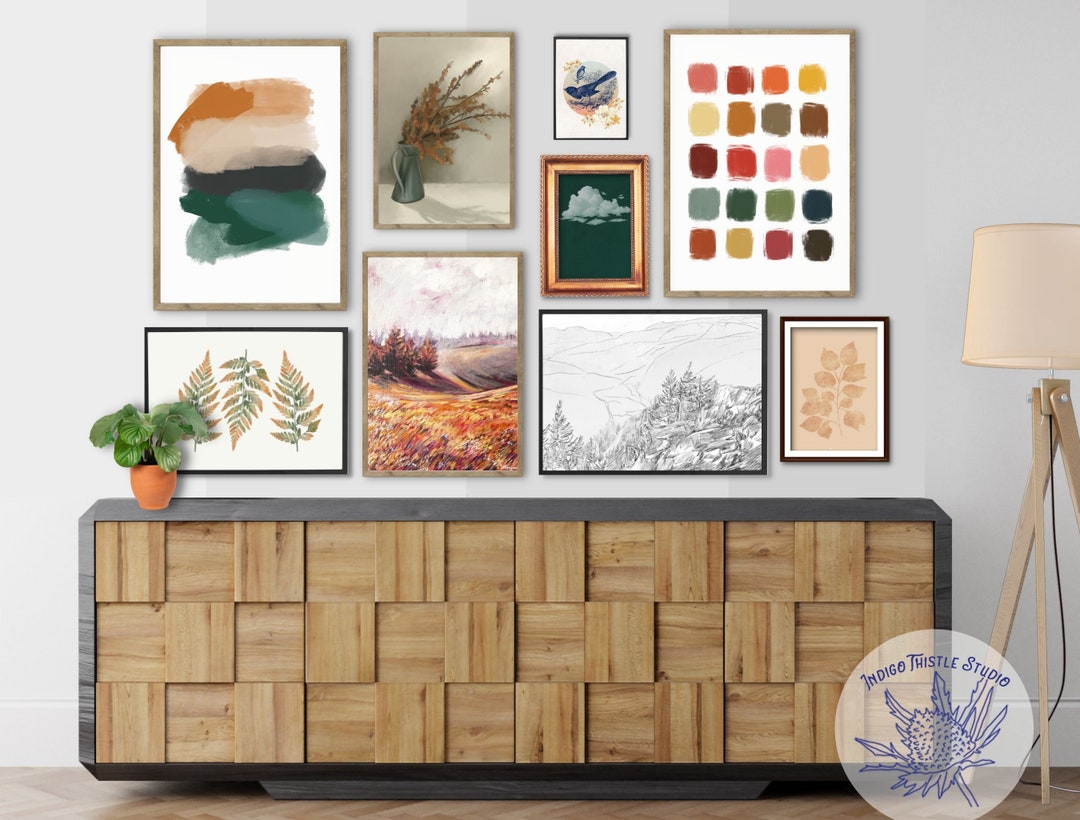 Fall Gallery Wall Prints Set of 9, Botanical Wall Art, Flower Market ...