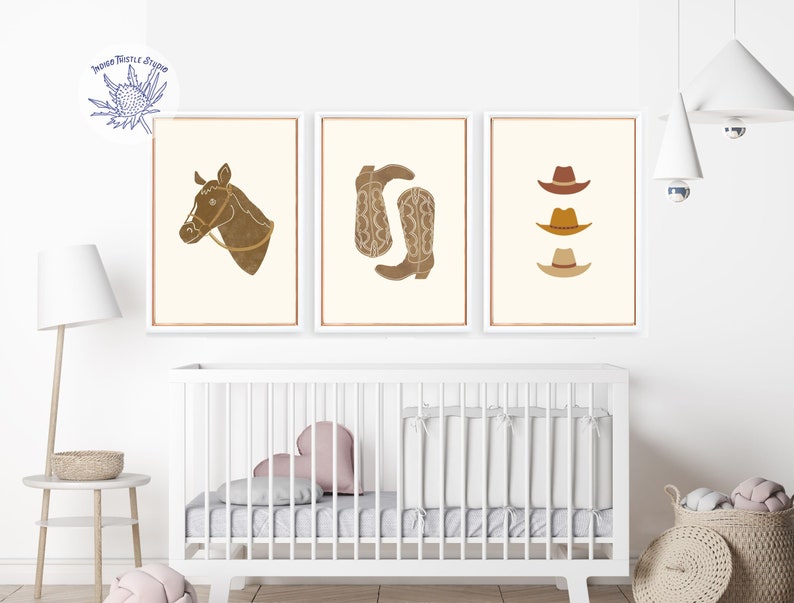 Cowboy Rodeo Kids Prints Set of 3 Western Prints - Etsy
