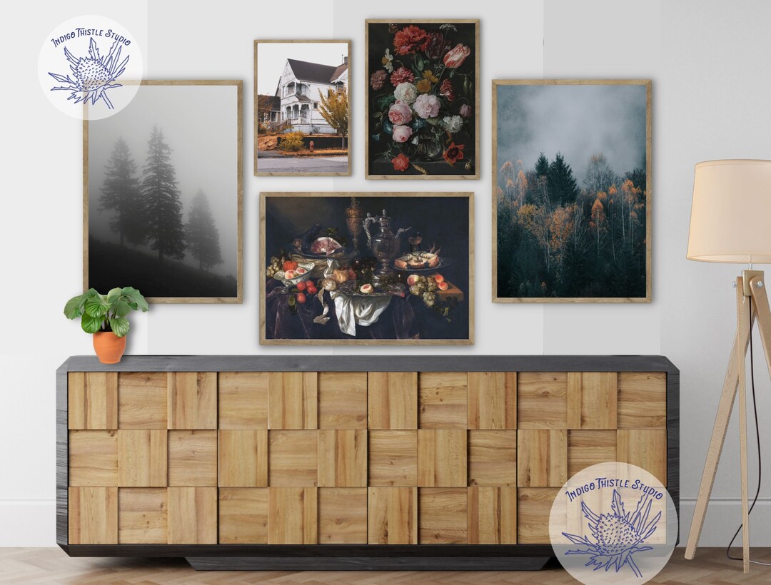 Vintage Halloween Bundle, Dark Academia Decor, Set of 5 Halloween ...
