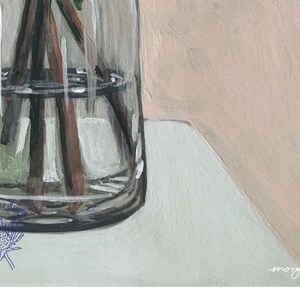 Neutral Still Life Print, Pink Floral Art, Painting, Still Life Print ...