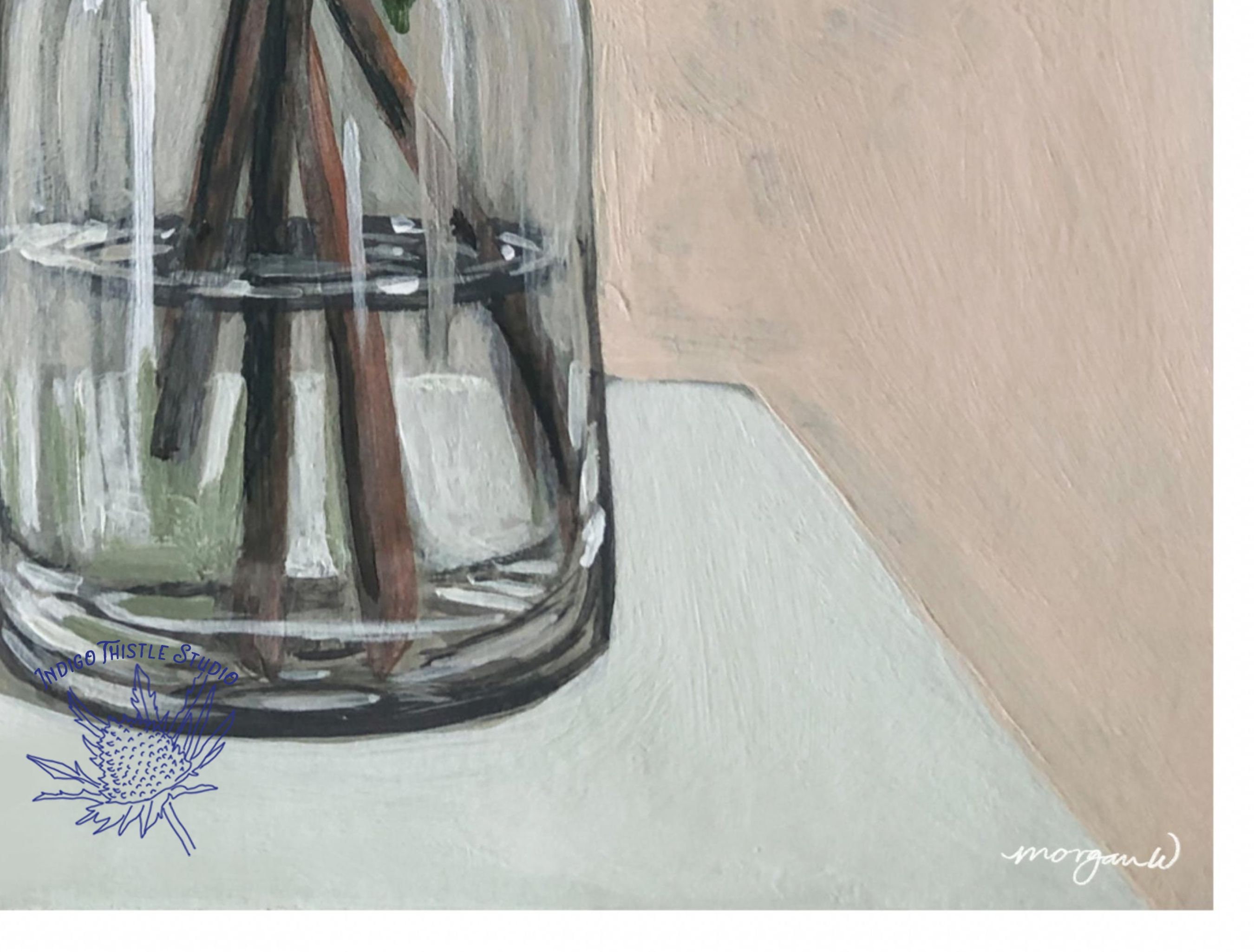 Neutral Still Life Print, Pink Floral Art, Painting, Still Life Print ...