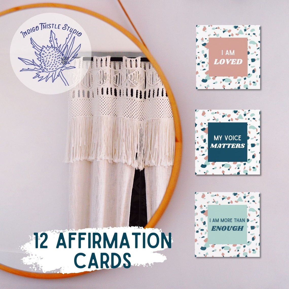 Boho Affirmation Mirror Labels Affirmation Station Classroom | Etsy