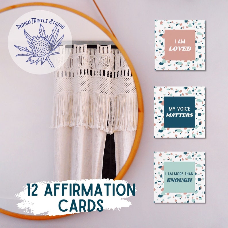 Boho Affirmation Mirror Labels Affirmation Station Classroom | Etsy
