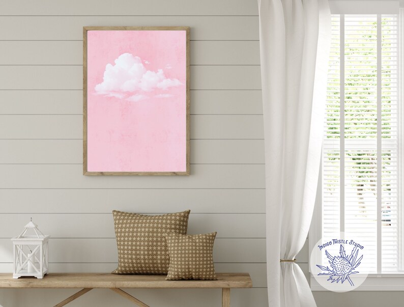 Cloud Print White Cloud Wall Art Abstract Art Print - Etsy