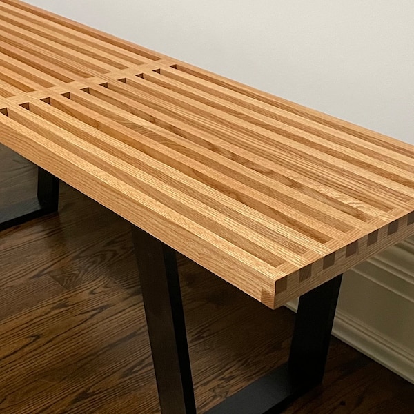 Slatted Bench - Etsy