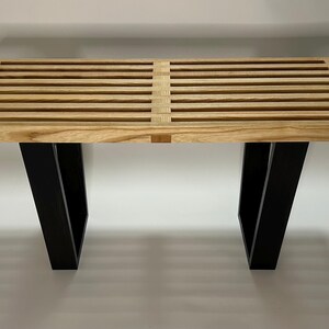 Slatted Wooden Bench Hardwood 30 Narrow - Etsy