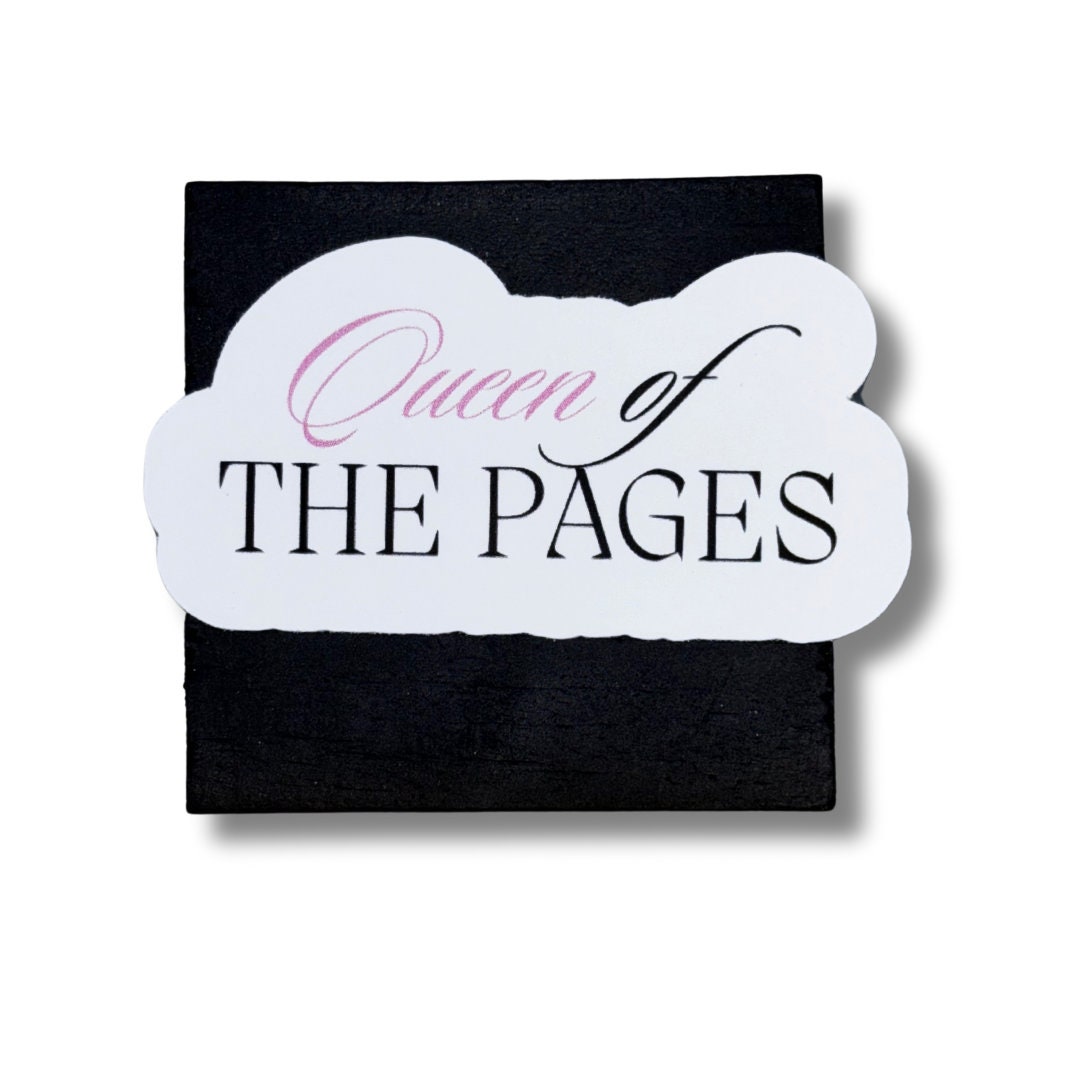 Queen of the Pages Sticker for Book Lovers Cute Vinyl Decal for ...