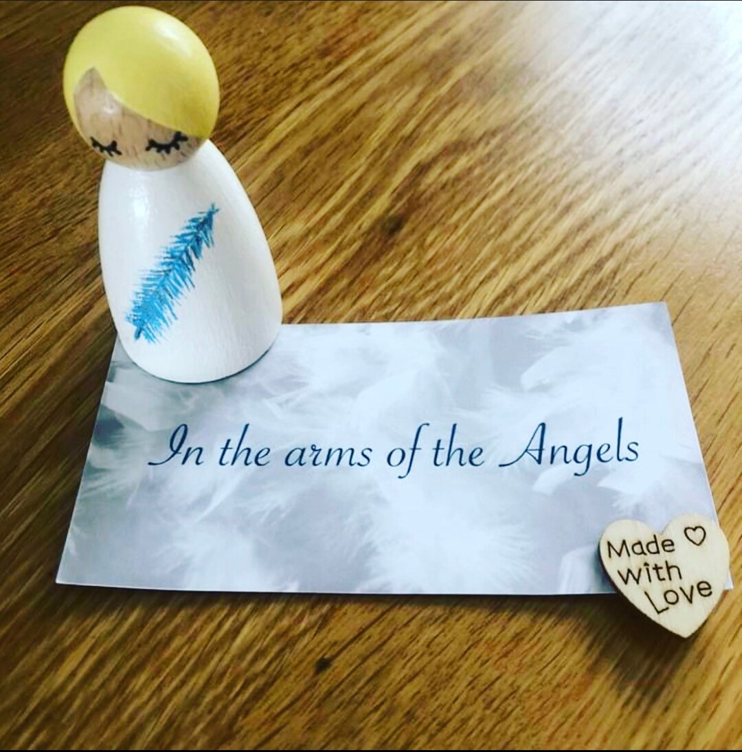 In the Arms of the Angels Wings Bereavement Memorial Angel/babyloss ...