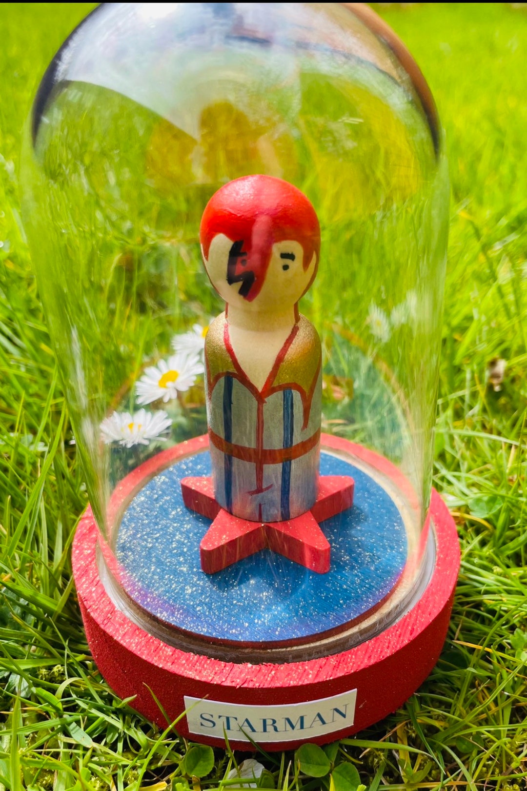 Bowie Acrylic Dome Starman Peg Doll Ornament/david Bowie - Etsy