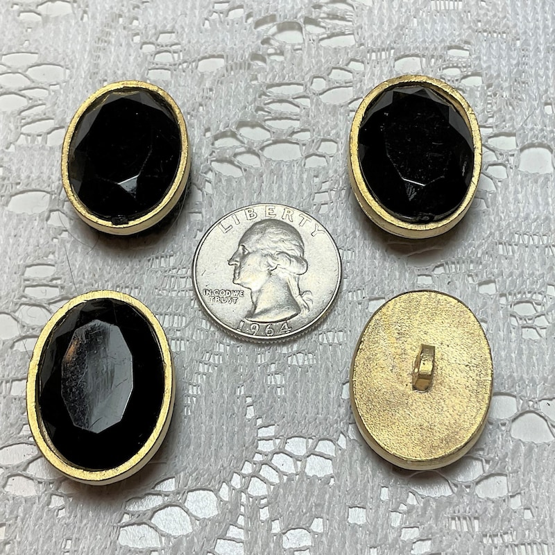 Black Rhinestone Buttons - Etsy