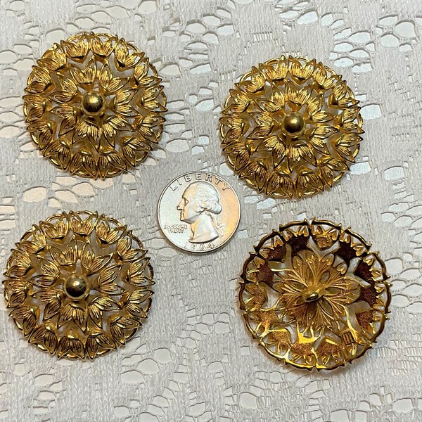 Large Floral Buttons - Etsy