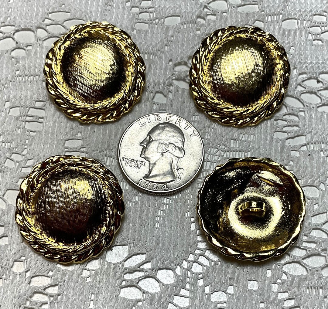 6 Vintage Metal Braided Rim Design Buttons 45, 36 Ligne - Etsy