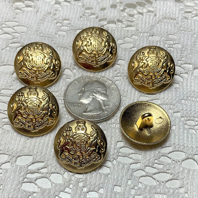 Vintage Gold Buttons 20mm - Etsy