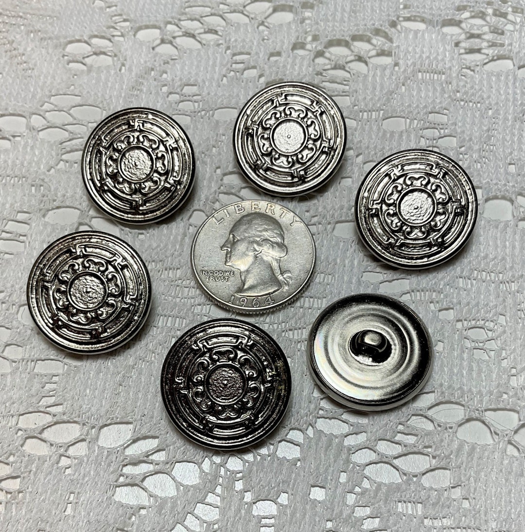 1 Dozen Vintage Metal Blazer Type Buttons 36 Ligne - Etsy