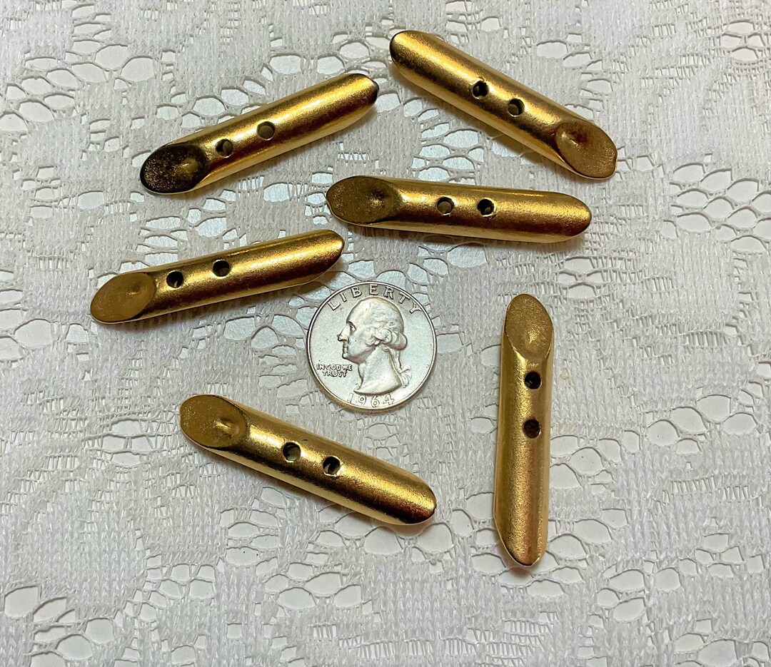 6 Vintage Two Hole Toggle Buttons 48mm X 9mm - Etsy