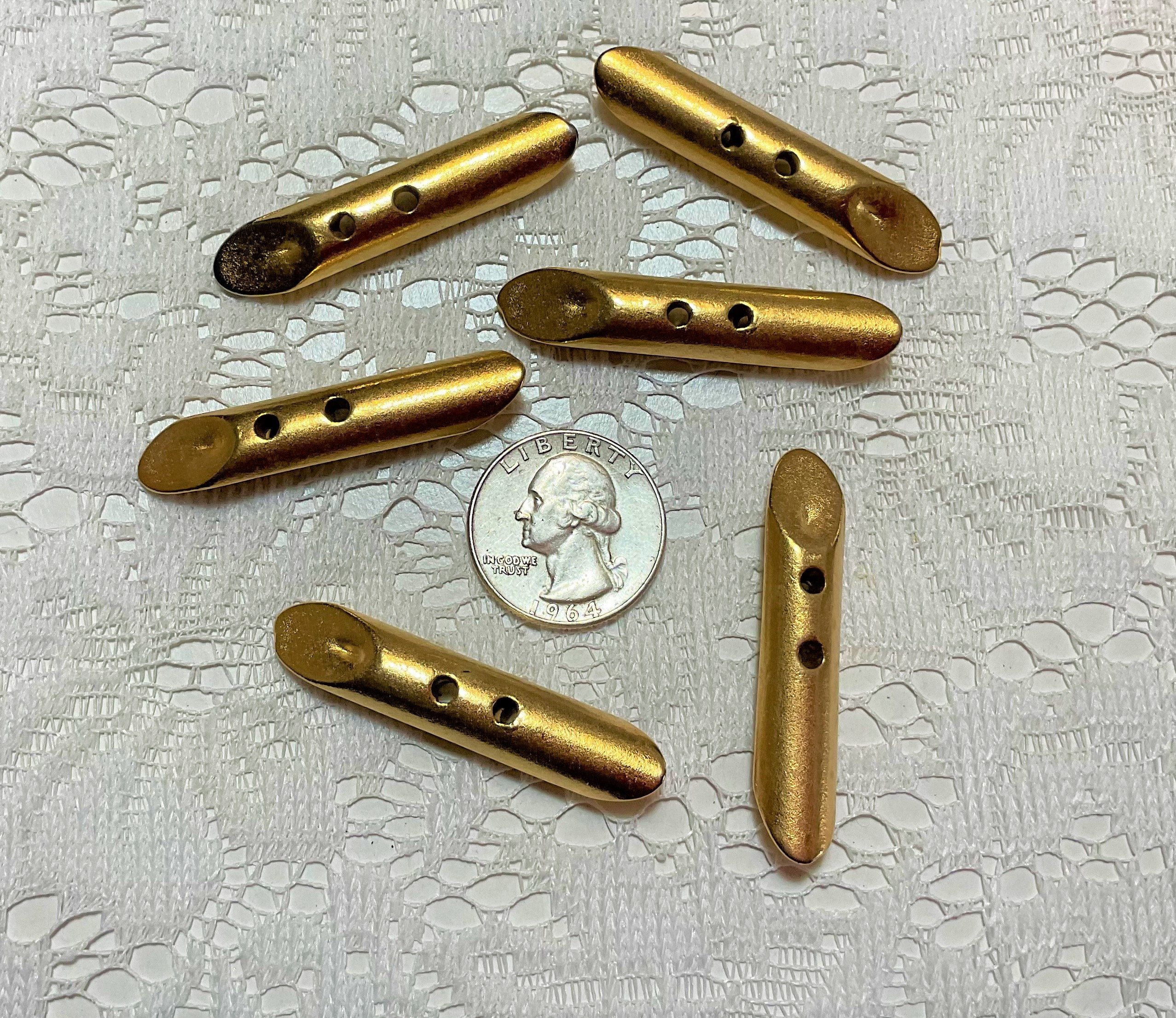 6 Vintage Two Hole Toggle Buttons 48mm X 9mm - Etsy
