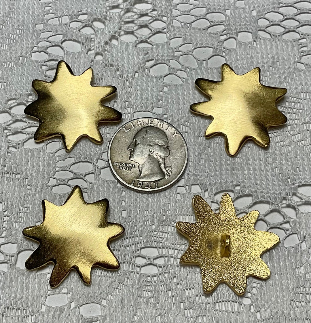 6 Vintage Metal Sun Buttons 48 Ligne, 30mm, 1 3/16" - Etsy