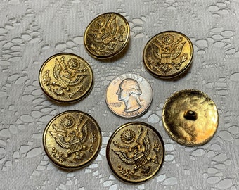 6 Vintage Metal Crown Blazer Type Buttons 44 Ligne - Etsy