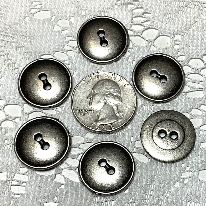 Silver Buttons - Etsy