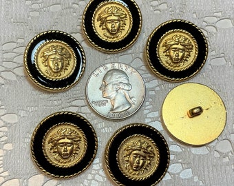 6 Vintage Plastic Medusa Buttons 40 Ligne - Etsy