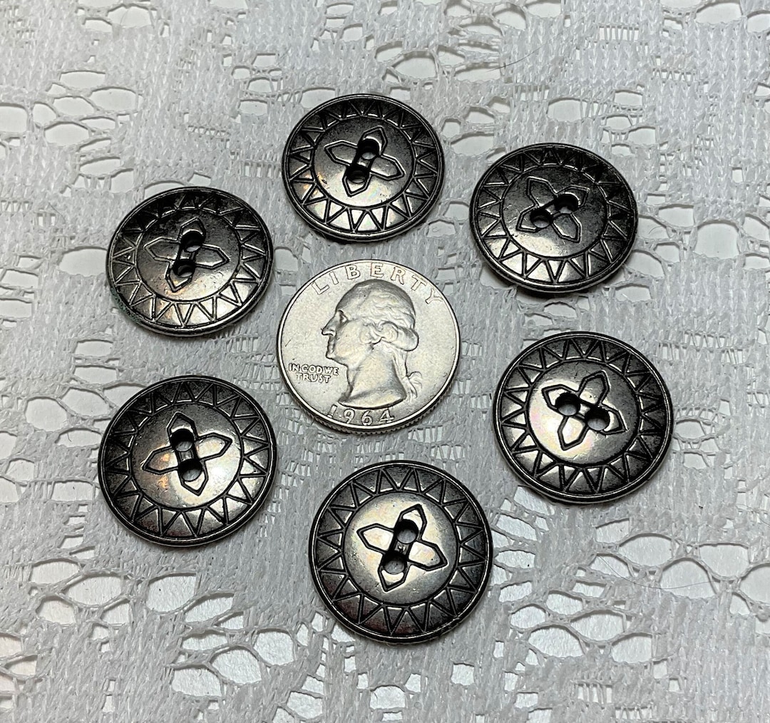 1 Dozen Vintage Metal 2 Hole Sun Buttons 36 Ligne - Etsy
