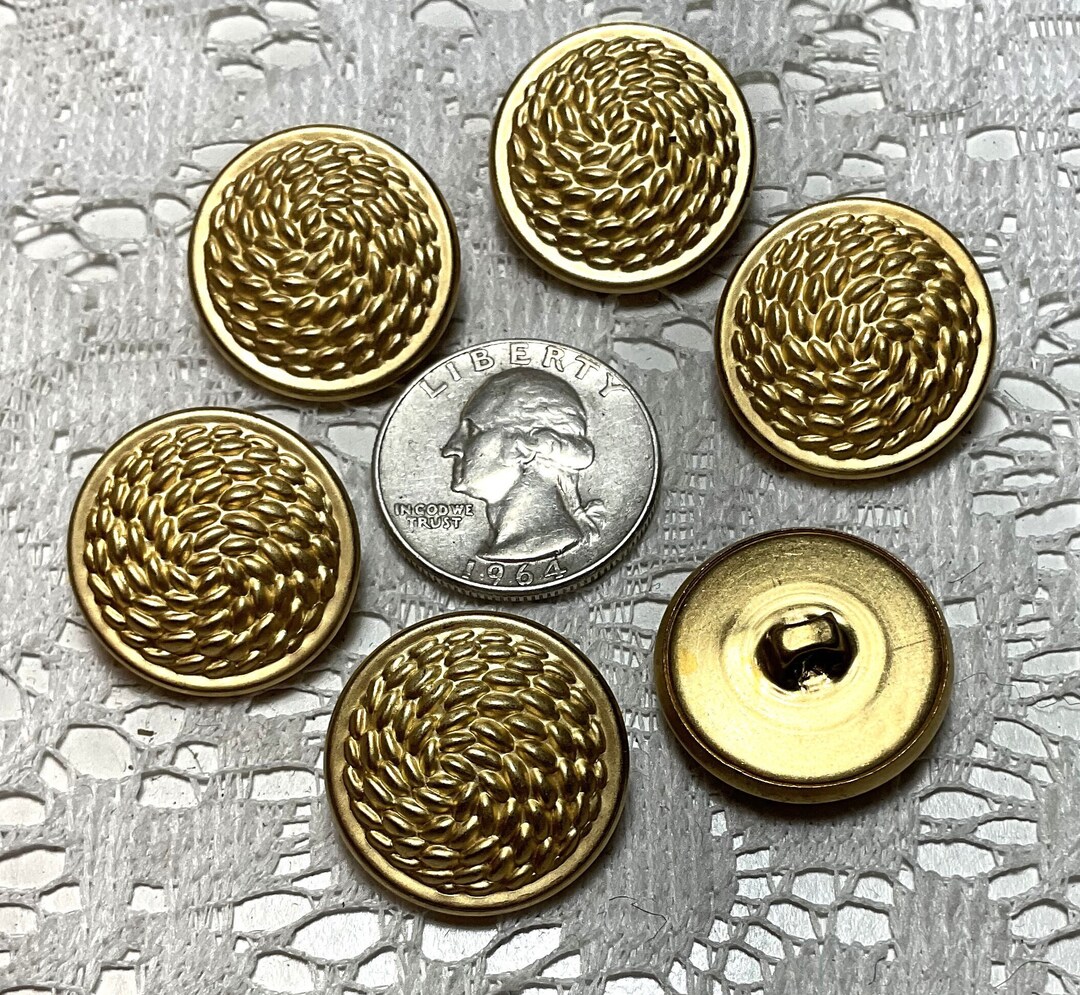 1 Dozen Vintage Metal Woven Design Hollow Buttons 36 Ligne 23mm - Etsy