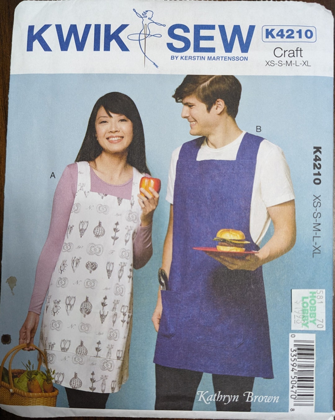 Uncut Kwik Sew Sewing Pattern K4210 for Aprons With 2 Designs. Sizes XS ...