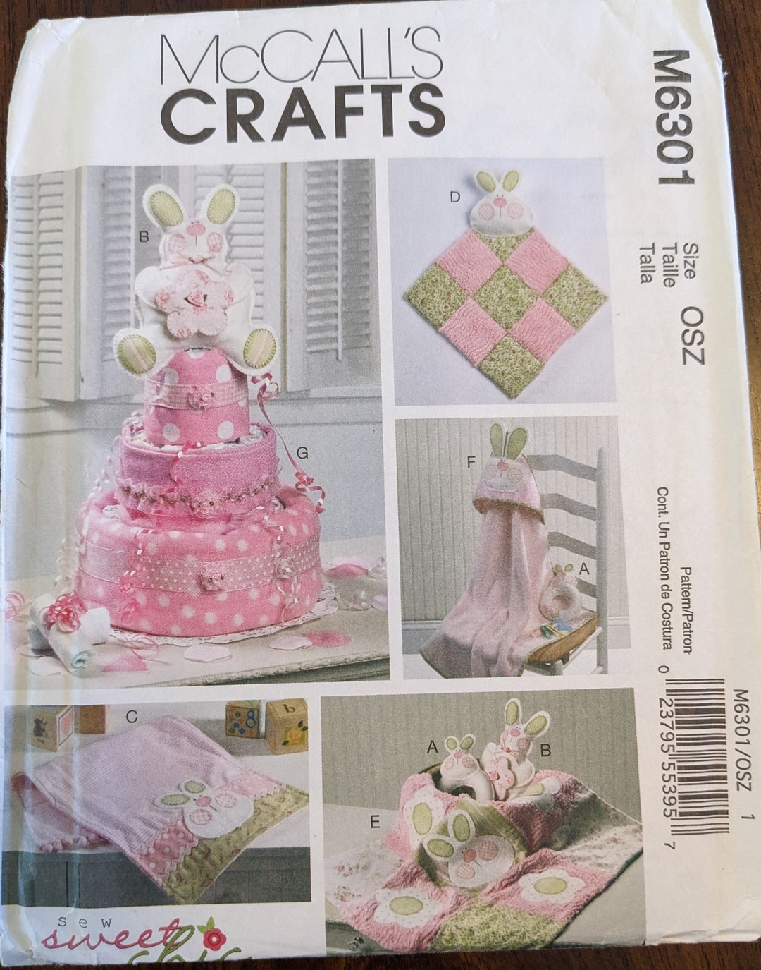 Uncut Mccall's Crafts Sewing Pattern #M6301 for Baby Toy, Decorations ...
