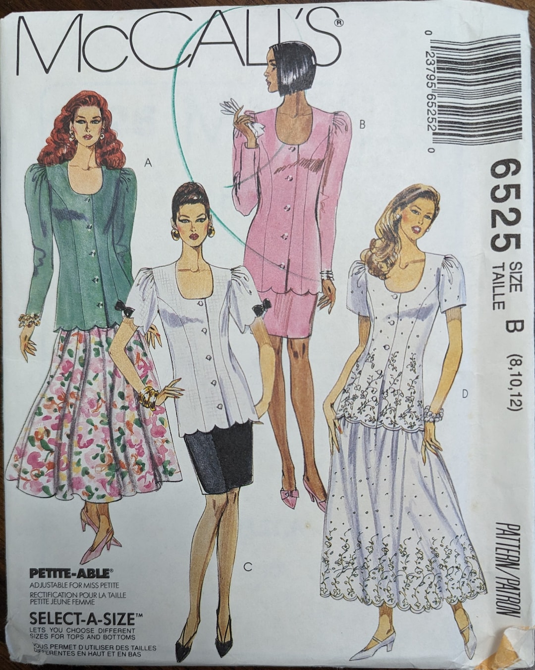 Uncut Mccall's Sewing Pattern #6525 for Misses' Two Piece Dresses ...