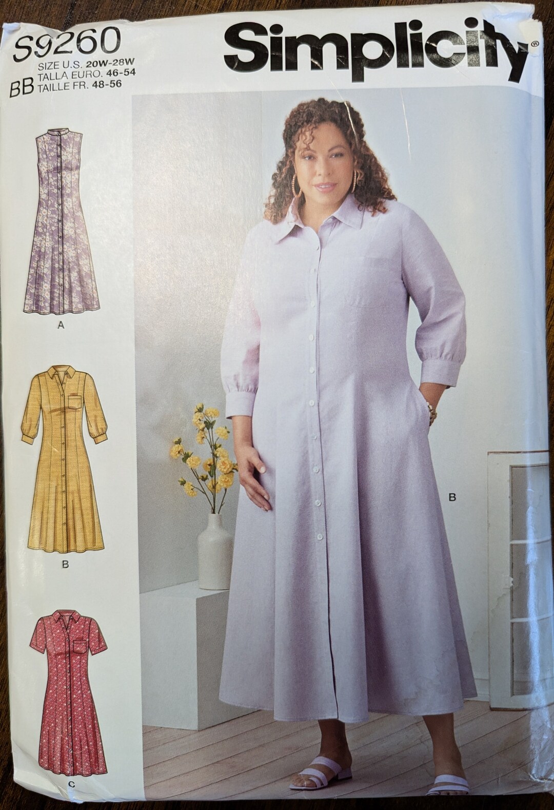 Uncut Simplicity Sewing Pattern #S9260 for Misses and Women's Button ...