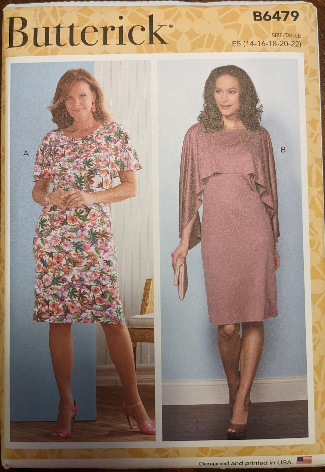 Uncut Butterick Sewing Pattern #B6479 for Misses Plus Size Dress With 3 ...
