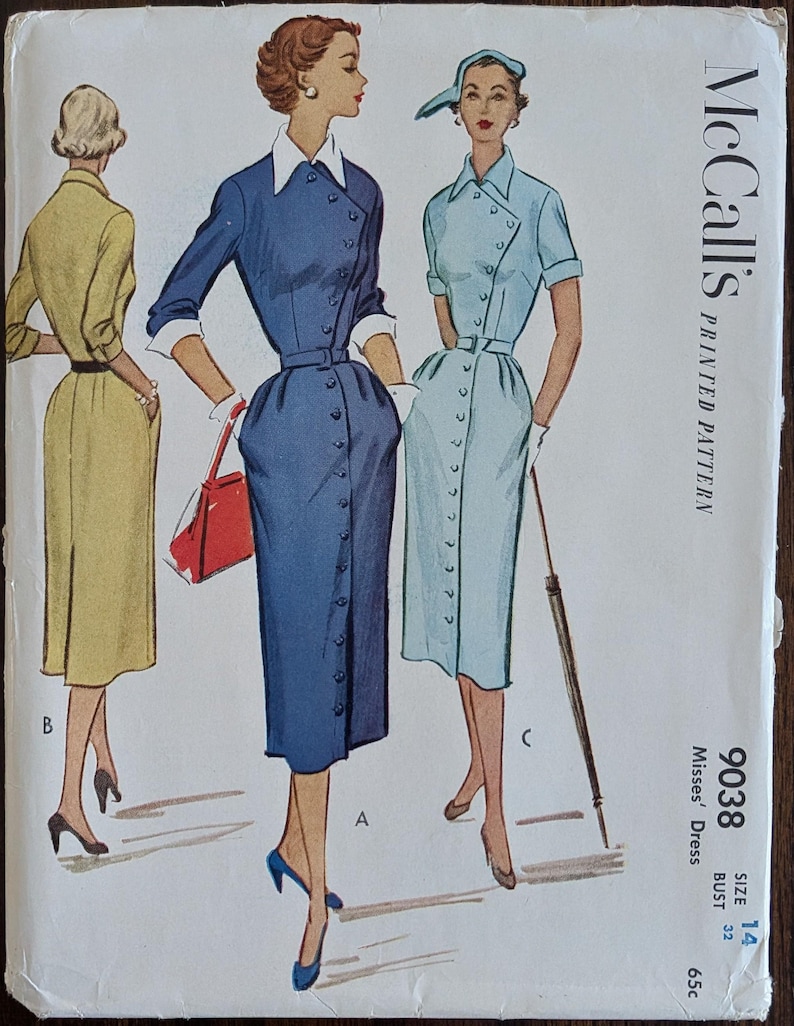 Uncut Mccall's Original Vintage Sewing Pattern #9038 for Misses' Dress ...