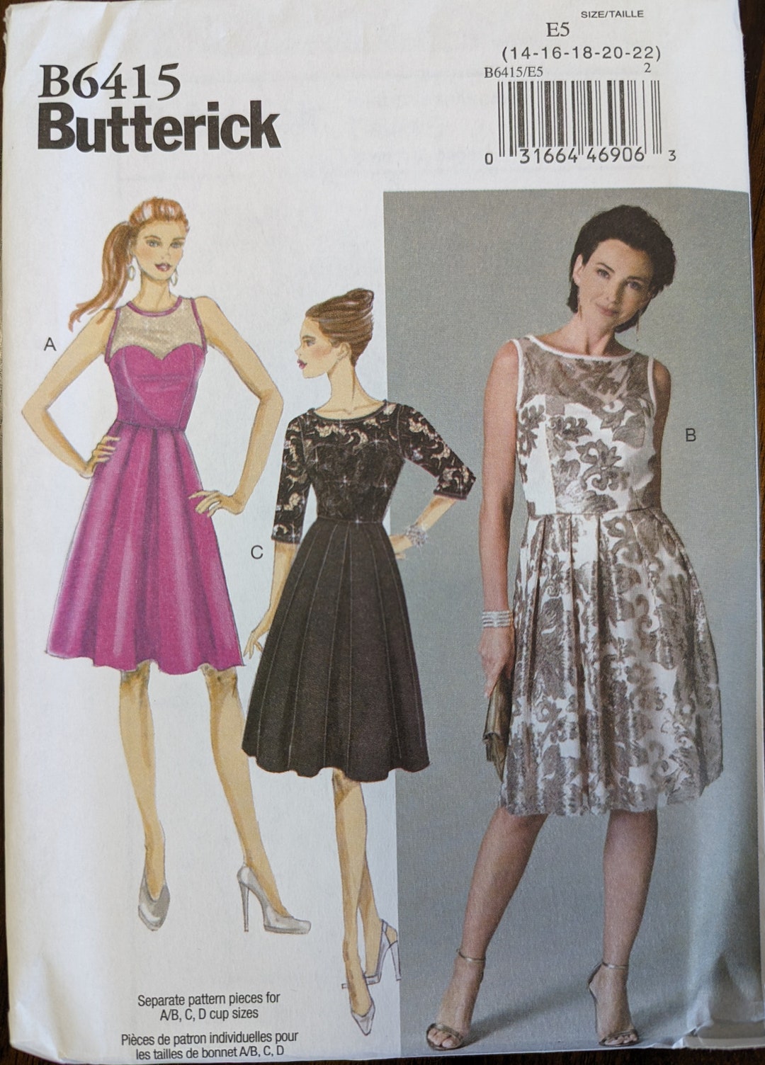 Uncut Butterick Sewing Pattern #B6415 for Misses and Misses' Plus Size ...