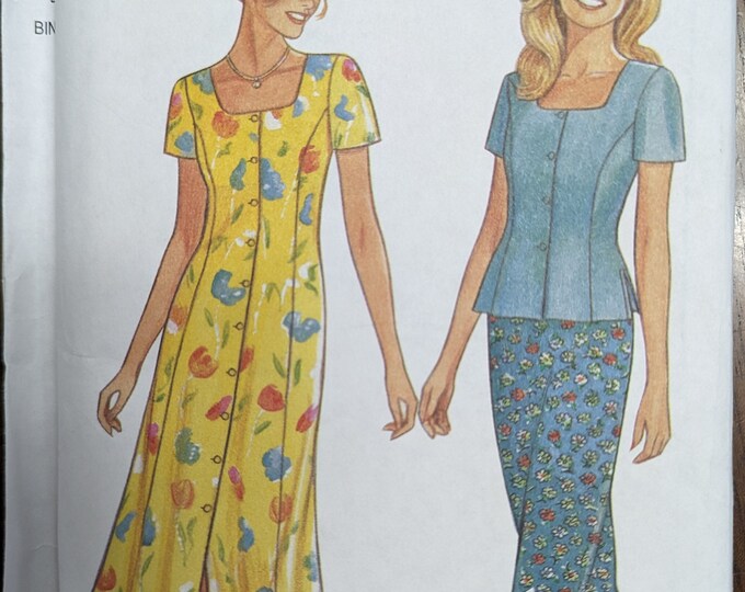 Uncut New Look Sewing Pattern #6629 for Misses' Dress, Blouse and Skirt ...