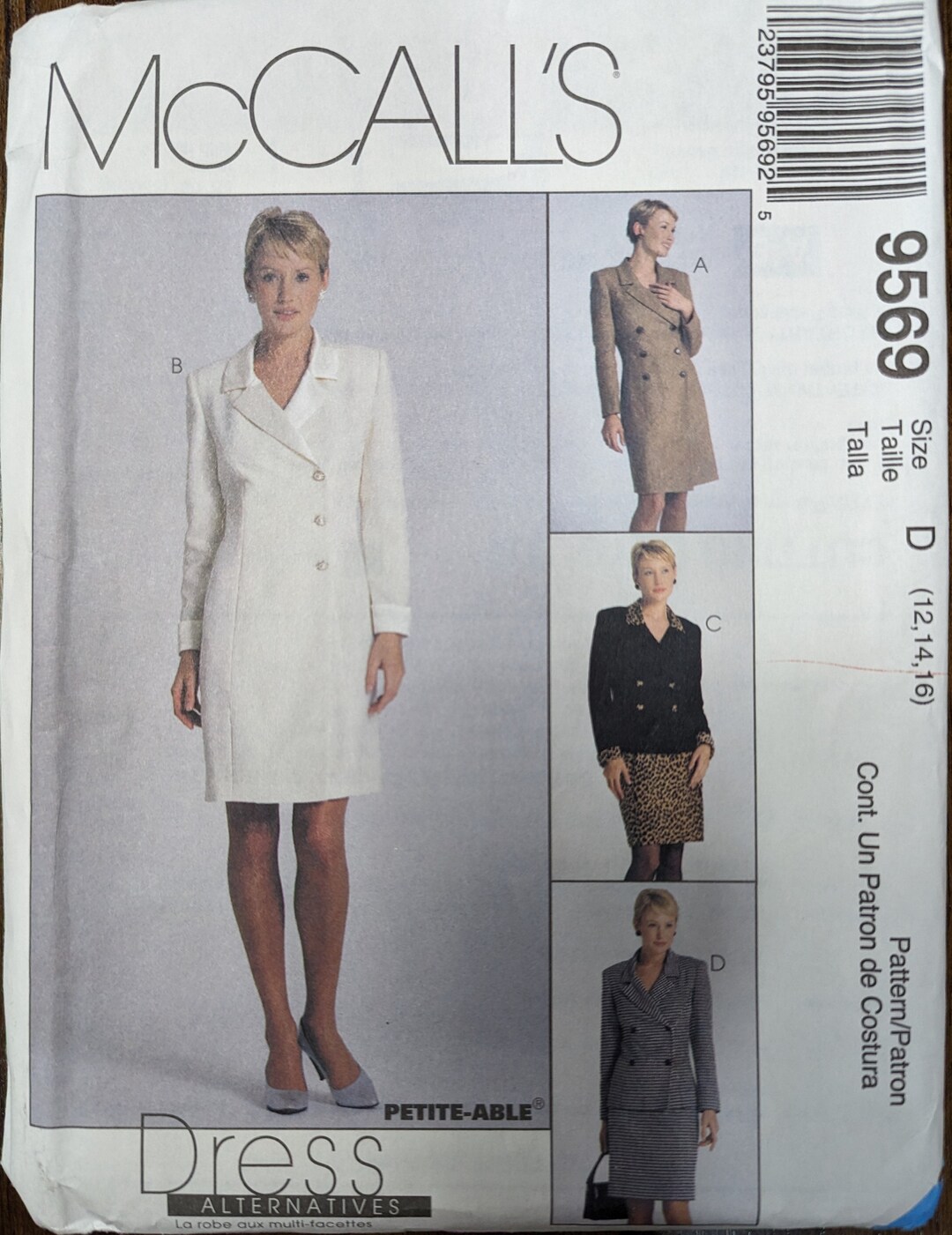 Uncut Mccall's Sewing Pattern #9569 for Misses' Lined Coatdress or ...