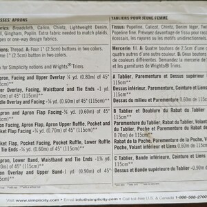 Uncut Simplicity Sewing Pattern #2161 for Misses' Aprons With 3 ...